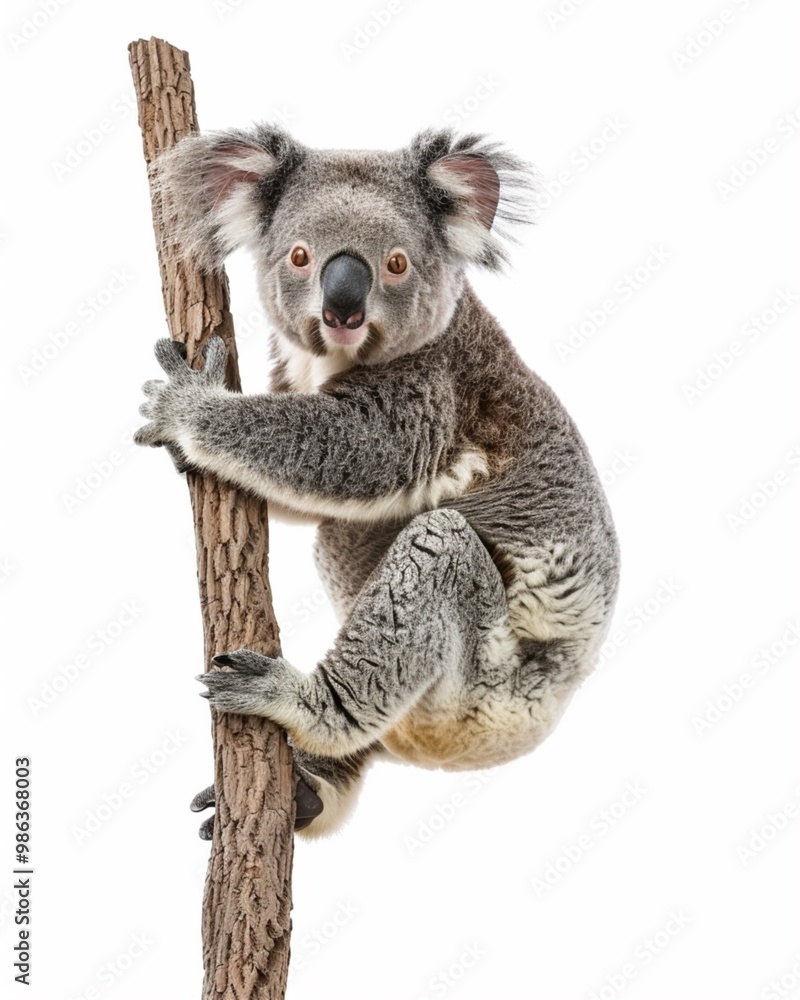 Koala animal isolated white background image Stock Illustration | Adobe ...