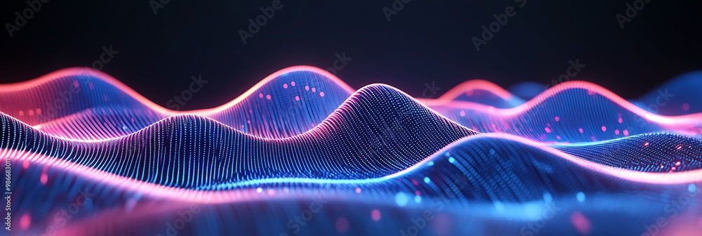 Abstract visualization of AI climate data analysis within environmental ...