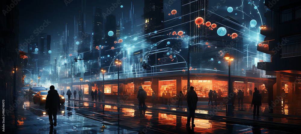 Collage depicting Ai-powered infrastructure design urban planning where ...