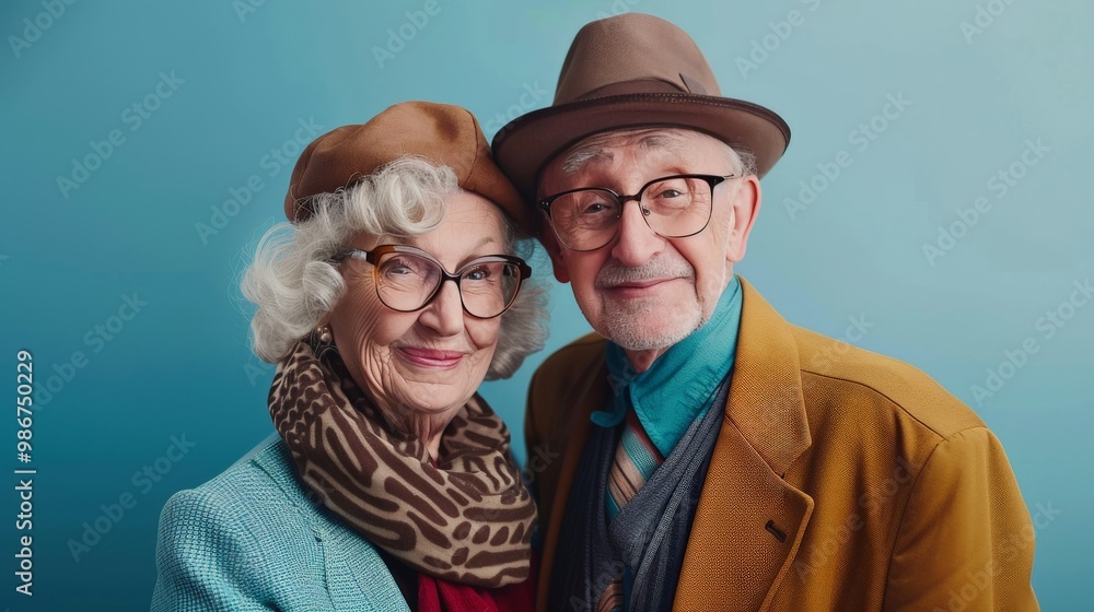 Senior couple modeling vintage clothing, bringing classic styles back ...