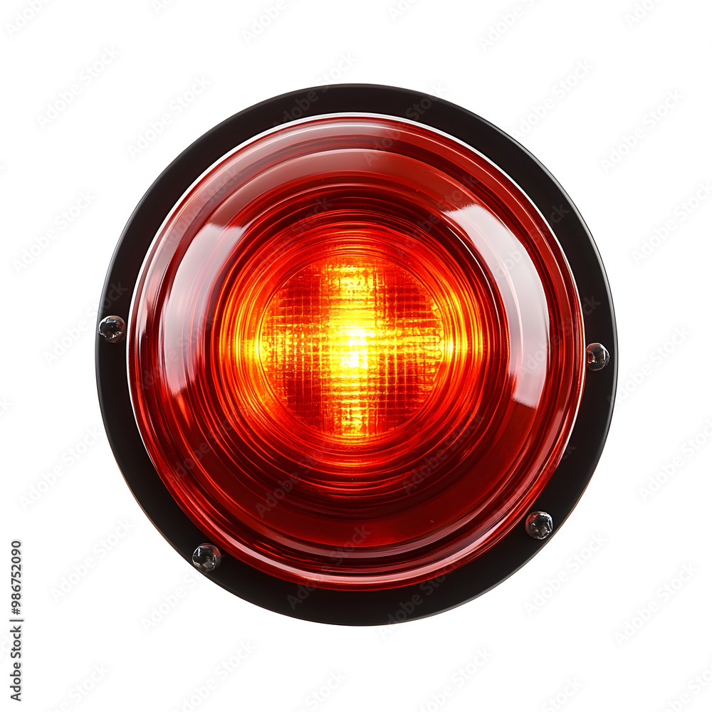 Detailed Photography of a Vibrant Firetruck Siren Light on a Clean ...