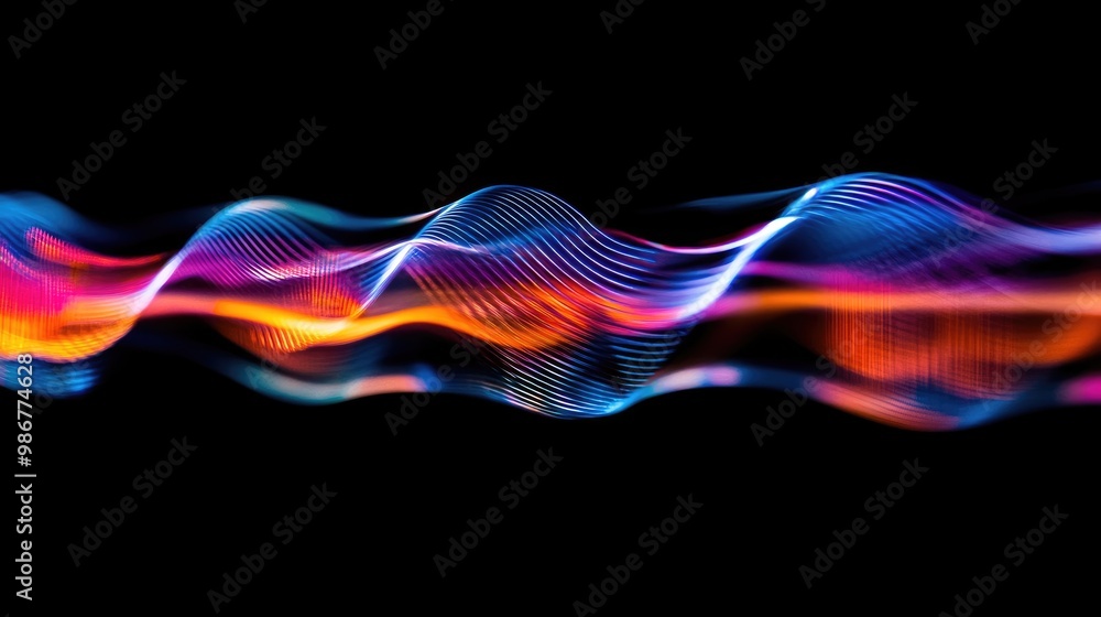 Acoustic ripple display: vibrant depiction of sound wave visualization ...