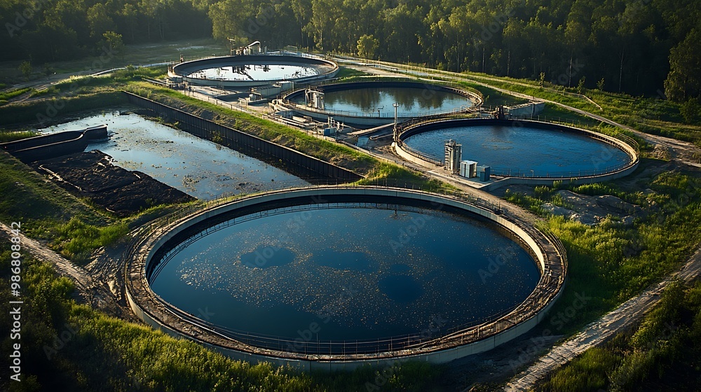 Slurry Storage: Large open tanks or ponds storing the slurry, a ...
