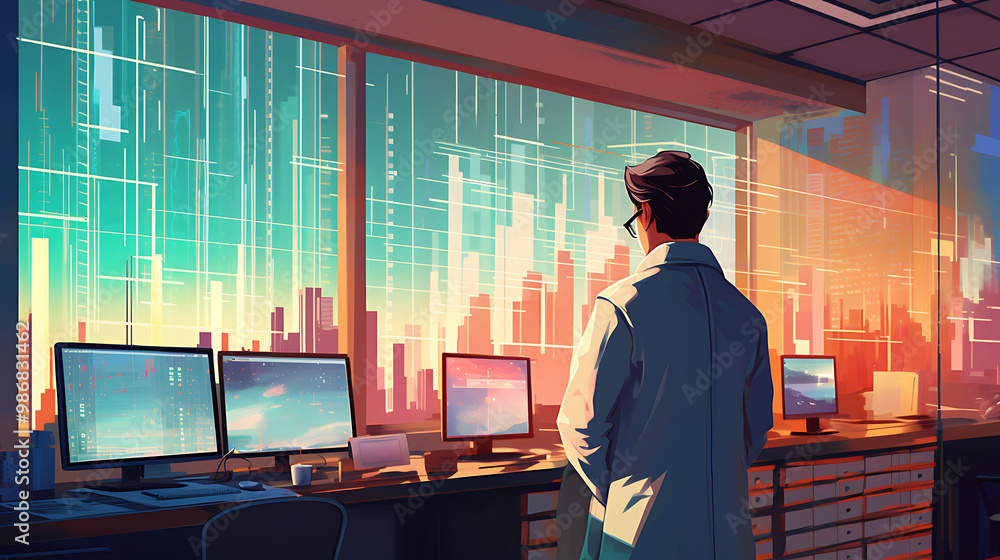 Future of smart healthcare administration visualized in a poster ...