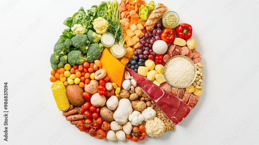 Conceptual Food Pyramid to Pie Chart: A conceptual representation of ...