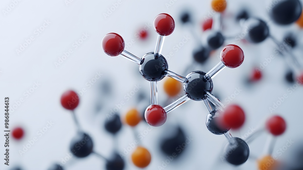 3D model of the van der Waals structure of tirzepatide, featuring detailed atomic interactions ...