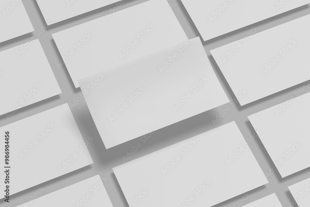 Slides presentation mockup blank . 3d rendering Stock Illustration ...