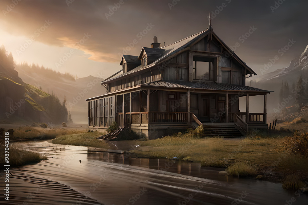 Moody Scenic Medieval Shack - Digital Art, 3D Render, Concept Art ...