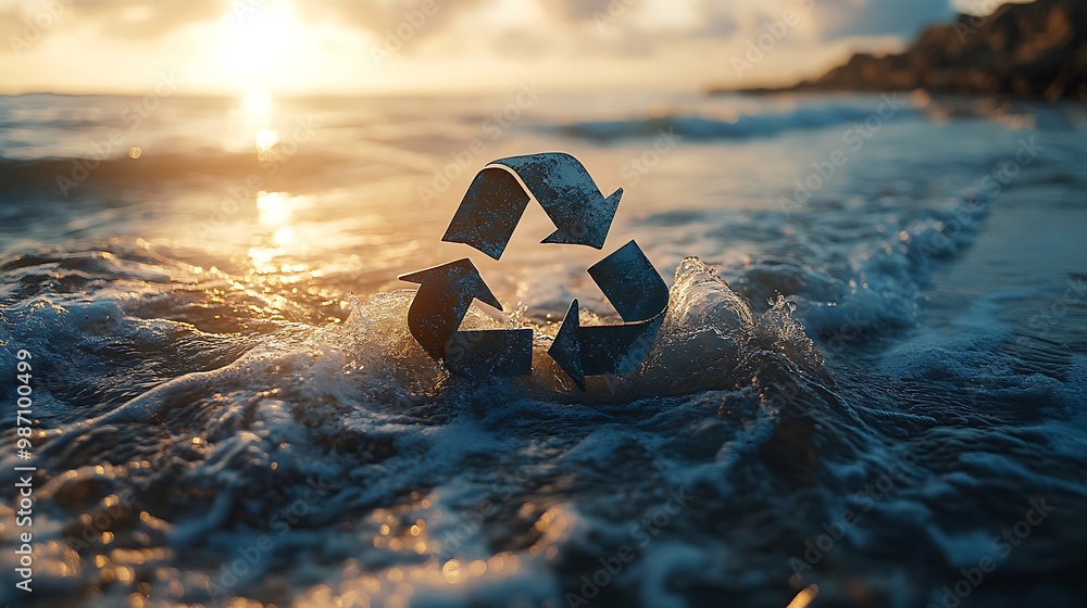 Ocean Wave Recycling: Ocean waves curling into the shape of the ...