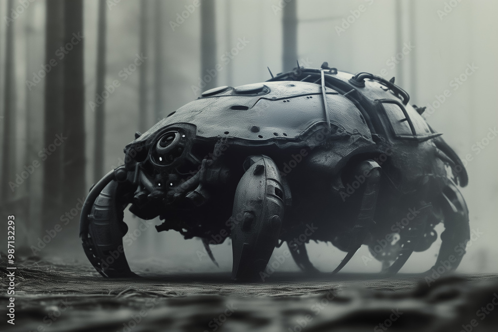 Digital illustration of Bug monster scene, A monster character design ...