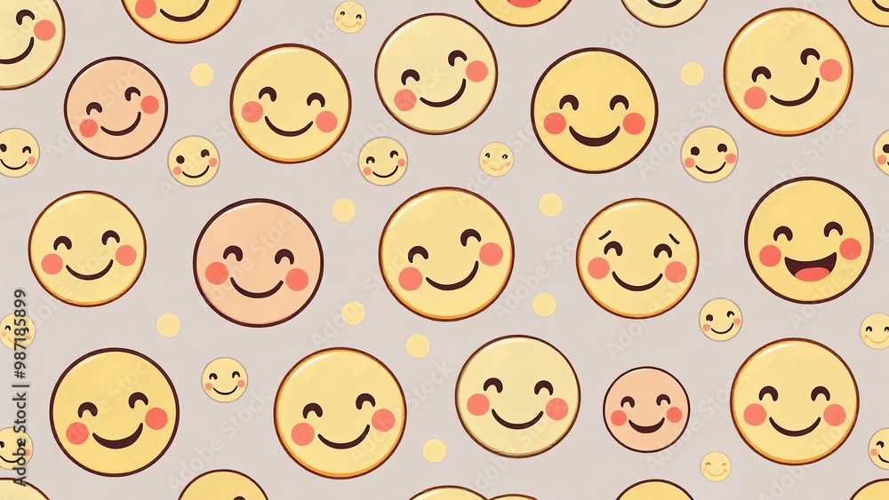 Cute Emoji Wallpaper, Smiling Faces Background, Playful Emoji Design ...
