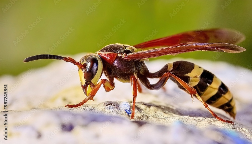 eastern cicada killer or hawk - Sphecius speciosus - is a large ...