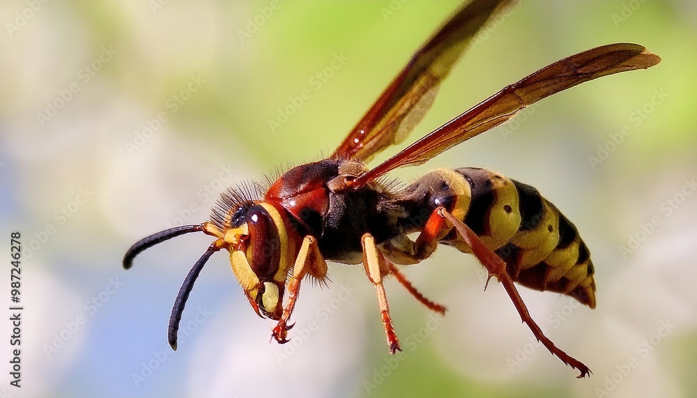 eastern cicada killer or hawk - Sphecius speciosus - is a large ...