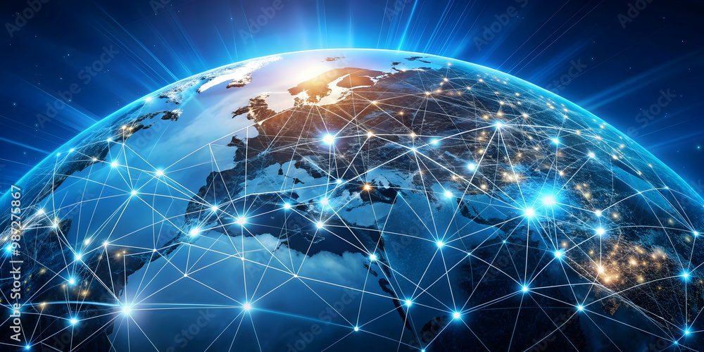 Global network connecting with artificial intelligence for efficient ...