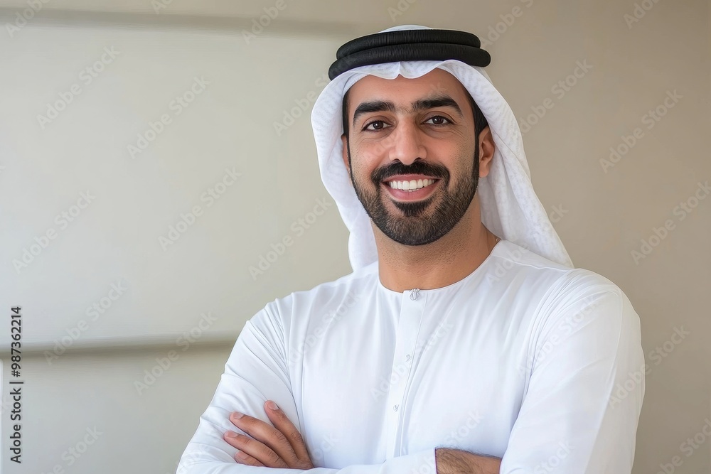 Foto de Stock Positive handsome Arabic businessman with beard wearing ... Foto de Stock Positive handsome Arabic businessman with beard wearing ...