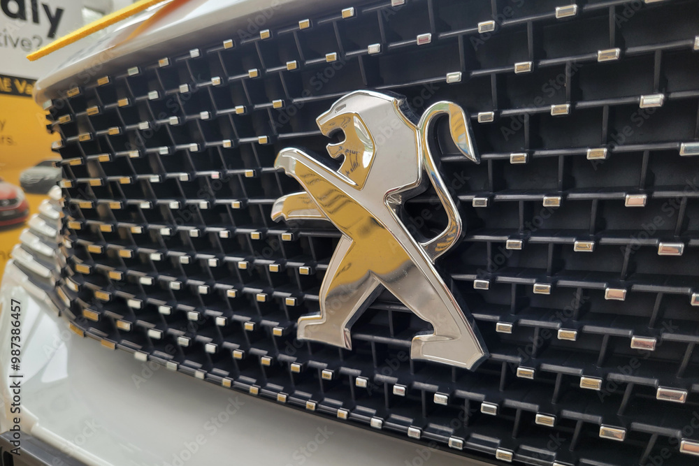 Penang, Malaysia - 21 Sep 2024: A close-up view of the new Peugeot 3008 ...