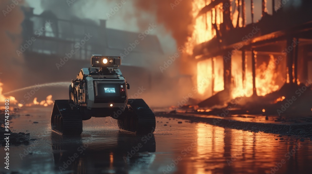 Autonomous firefighting robots using AI technology to navigate burning ...