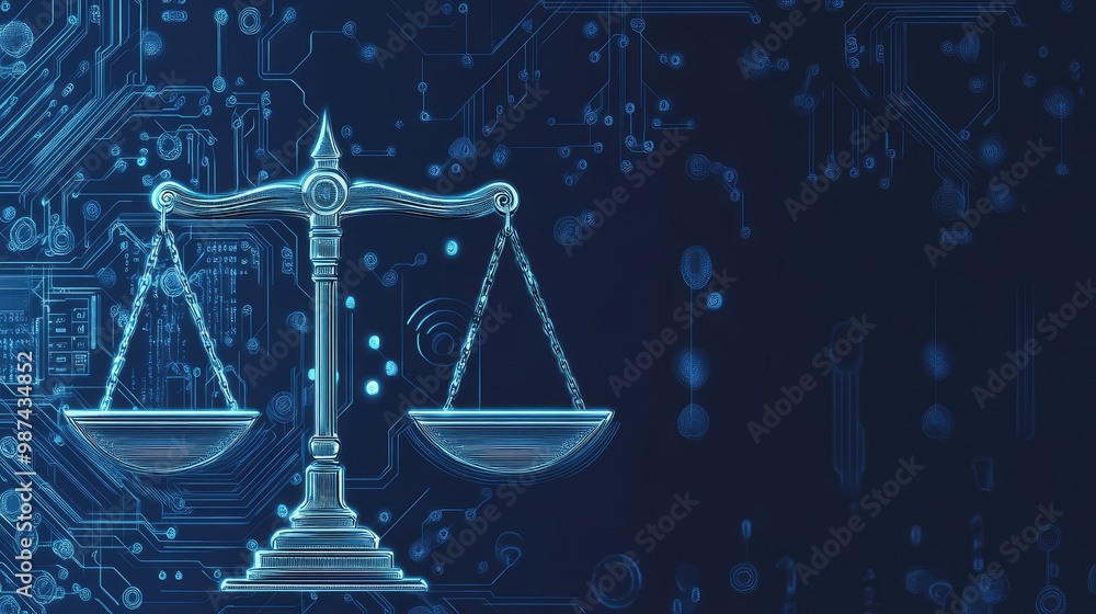 Ethical dilemmas in cybersecurity depicted by a balancing scale ...