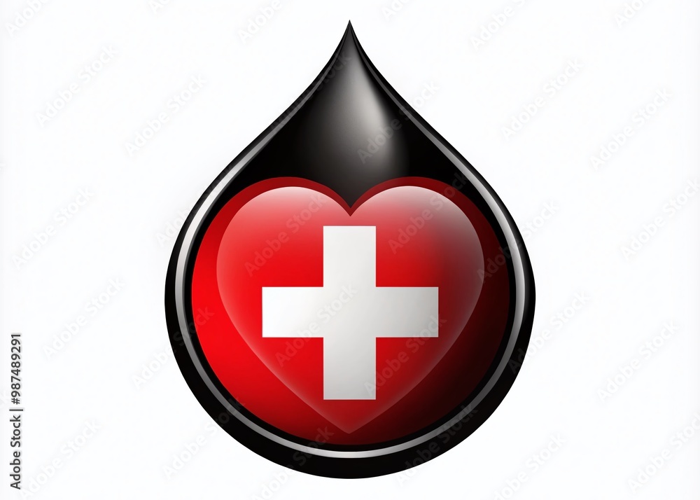 Black and White Clipart of Blood Donation Symbol for Health Awareness ...