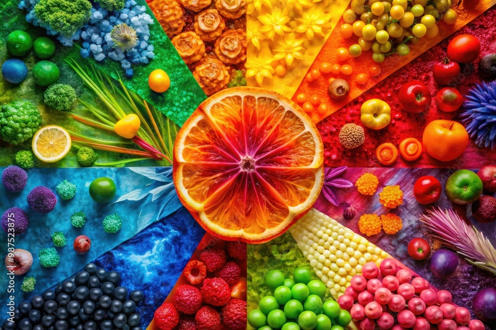 A vivid abstract creation intertwines vibrant hues symbolizing the ...