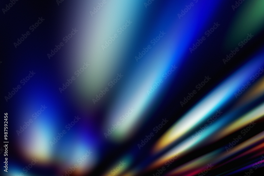 Colourful, Light Rays on a Black Background with Motion Blur, and ...