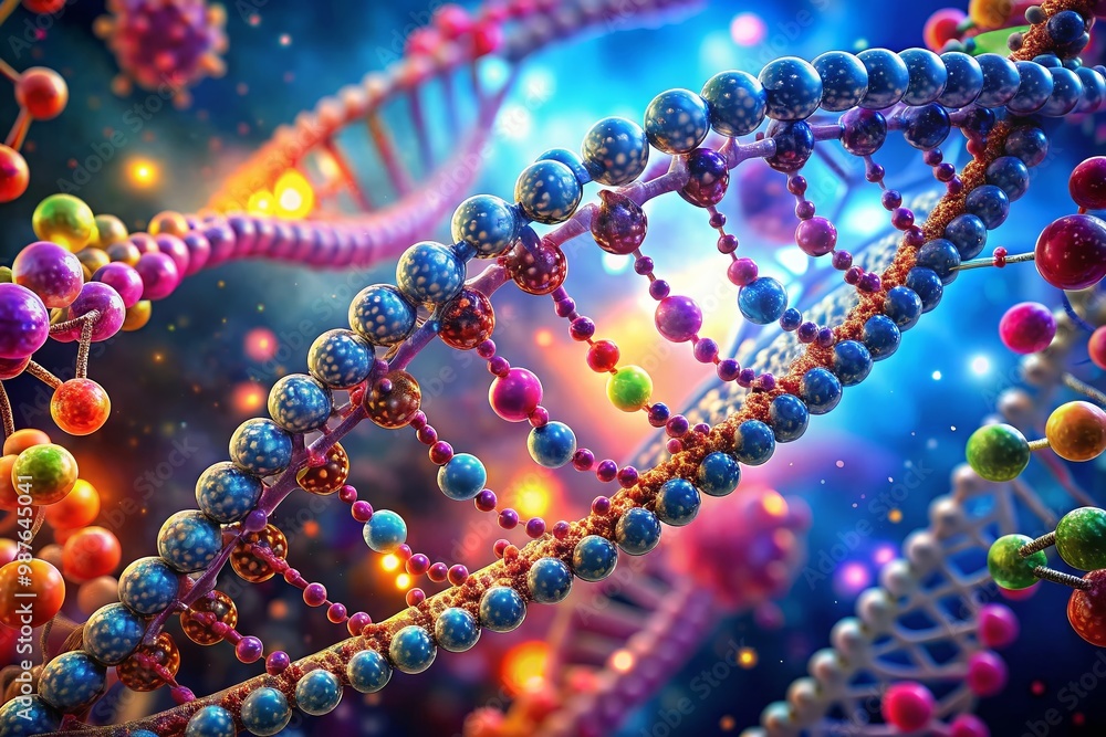 Detailed Animation of DNA Replication Process Showing Molecular ...