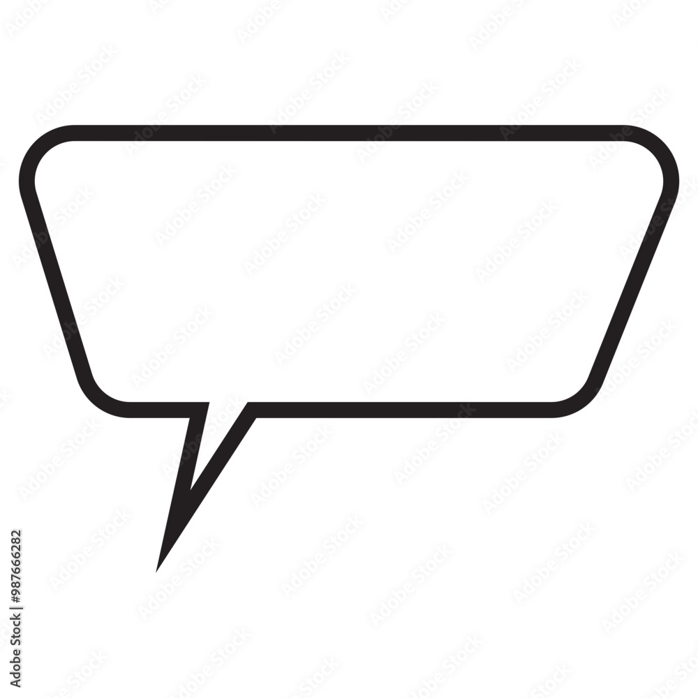 Text Speech Bubble Vector Icon | Speech Bubbles PNG, SVG | Transparent ...