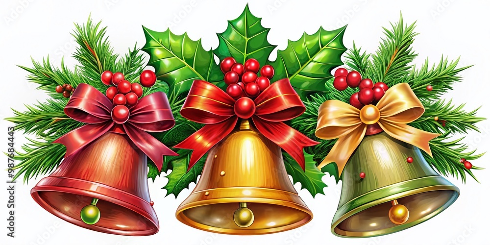 Festive Jingle Bells Clip Art Collection for Holiday Decorations and ...
