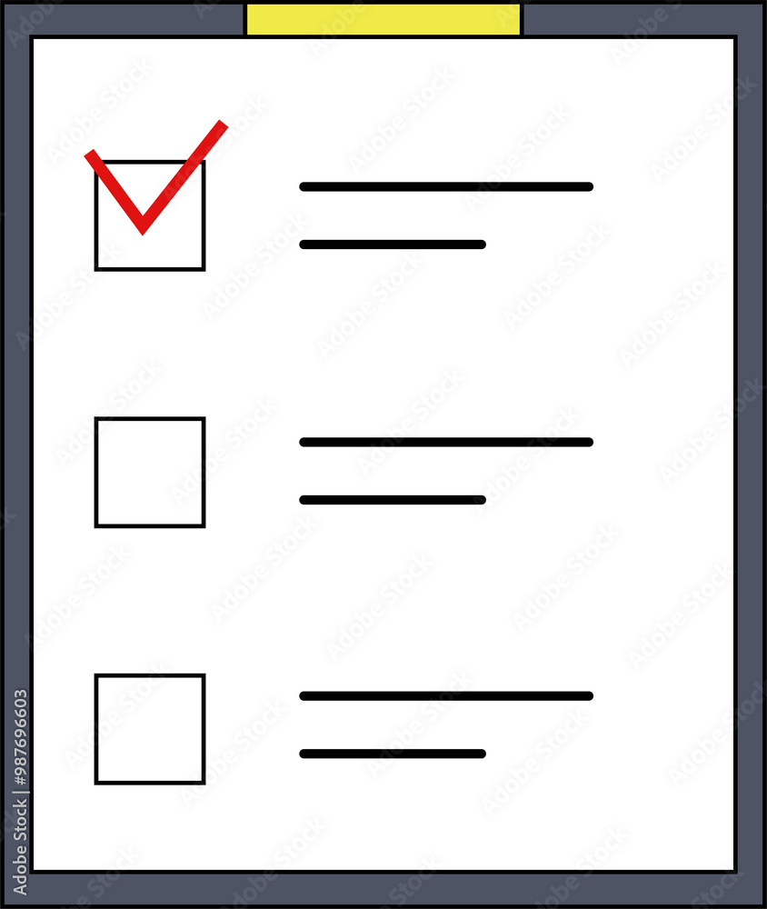 check list, time management.daily planning.checkbox. Close-up of ...
