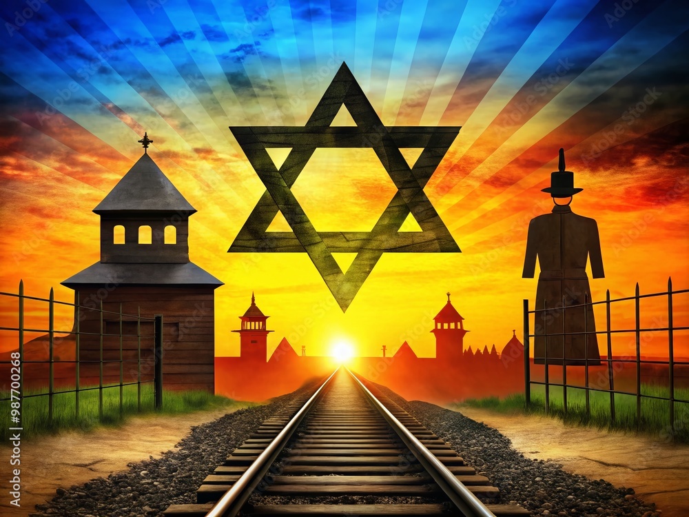 Historical Holocaust Clip Art Depicting Remembrance Symbols and ...