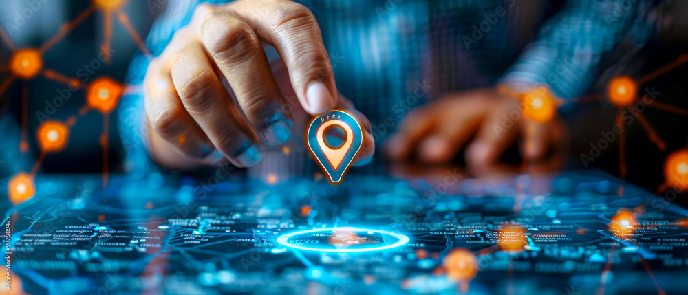 Franchise business concept, Businessman touching virtual franchise ...