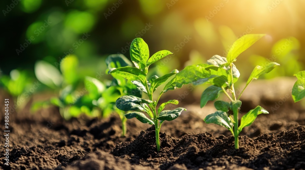 Organic farming methods enhancing soil health and biodiversity. Stock ...