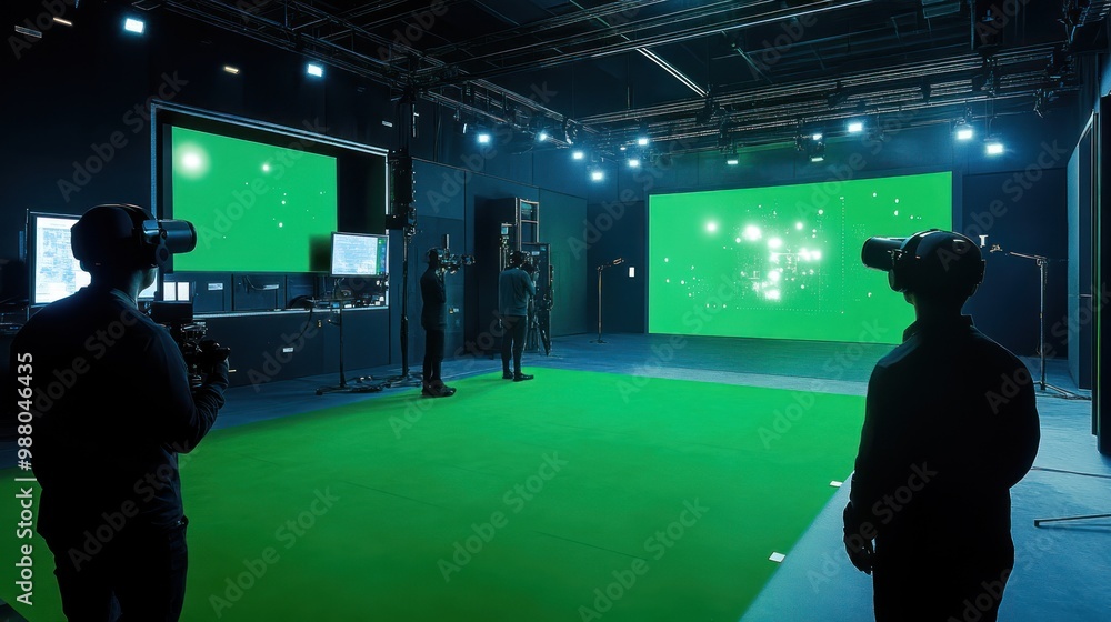 Virtual reality filming studio, equipped with advanced VR technology ...