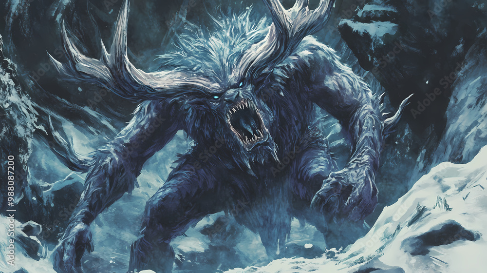 Ilustración de Stock Dnd battlemap wendigo creature battlemap for ...