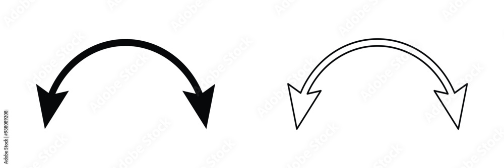 Transparent PNG available Dual semi circle arrow. Vector illustration ...