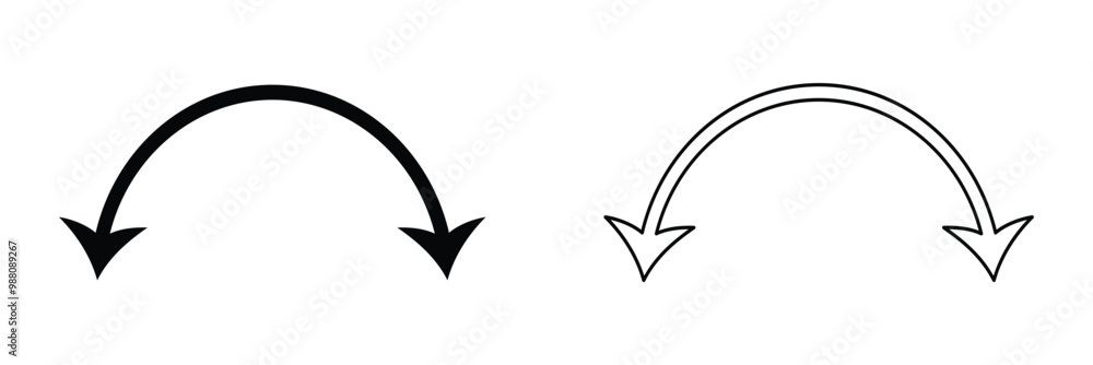 Transparent PNG available Dual semi circle arrow. Vector illustration ...