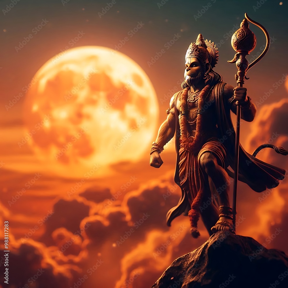 Lord Hanuman Stock Illustration | Adobe Stock