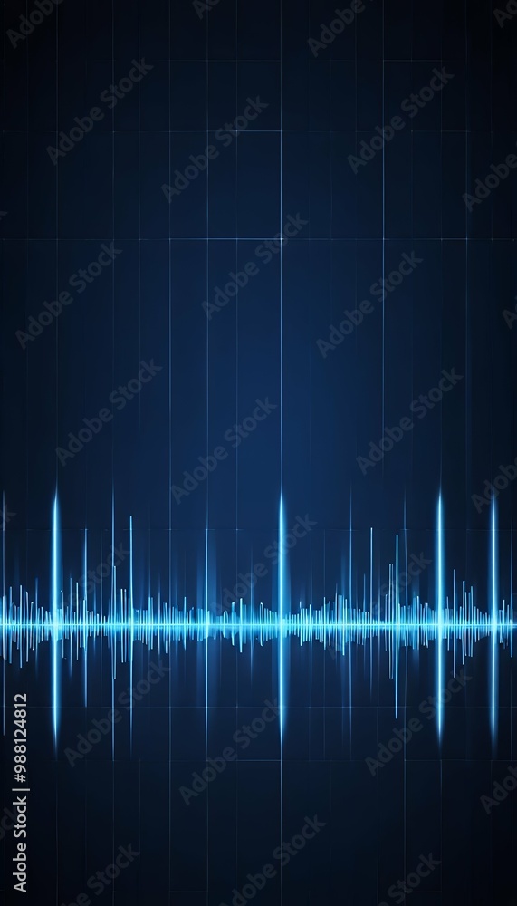 waveform blue background audio blue waveform technology audio wave ...