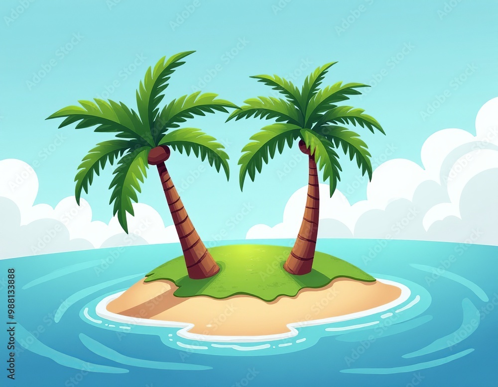 Palm Tree Silhouette Clipart: Perfect for Summer Themed Designs Stock ...