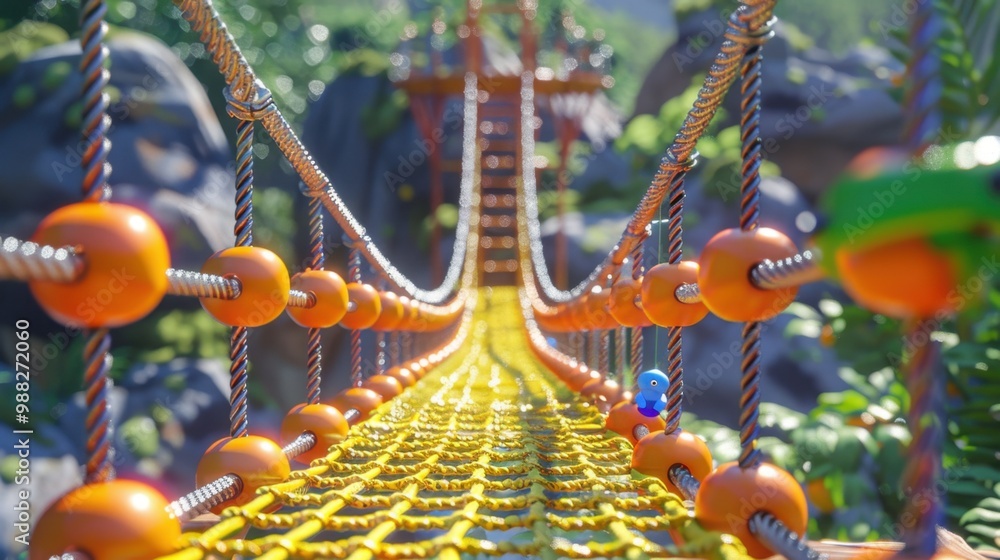 Bouncy Bridge: A suspended bridge that wobbles with every step ...