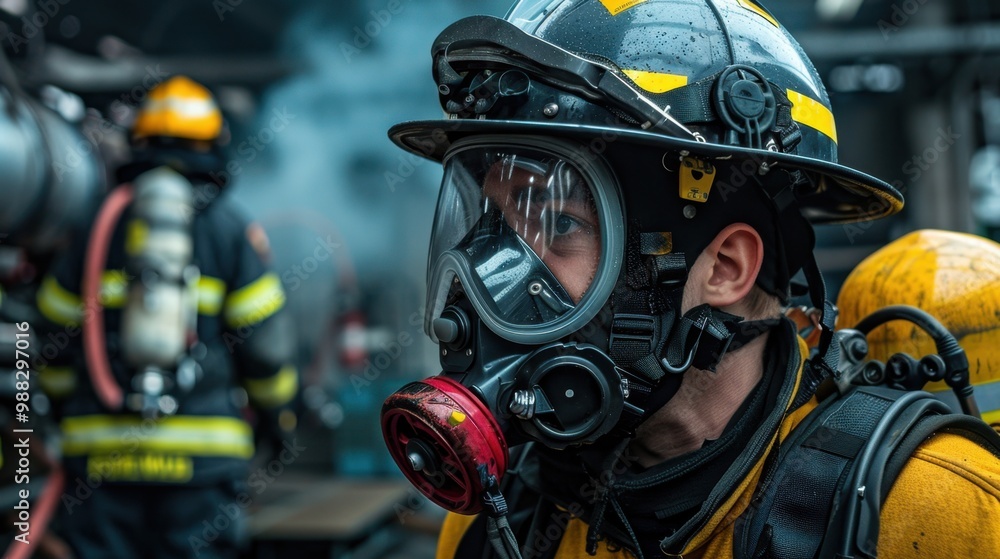 Breathing Apparatus (SCBA): This portable device supplies clean air to ...