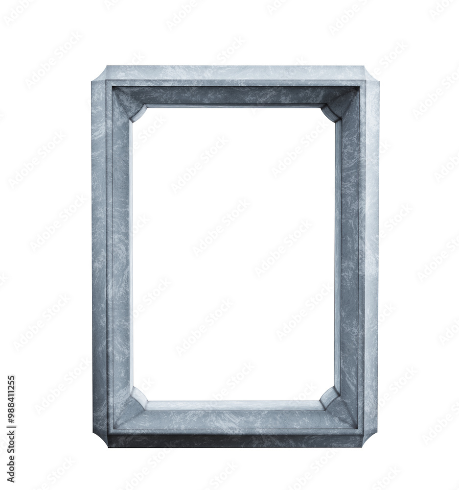 Stone texture rectangular picture frame with realistic stone design ...
