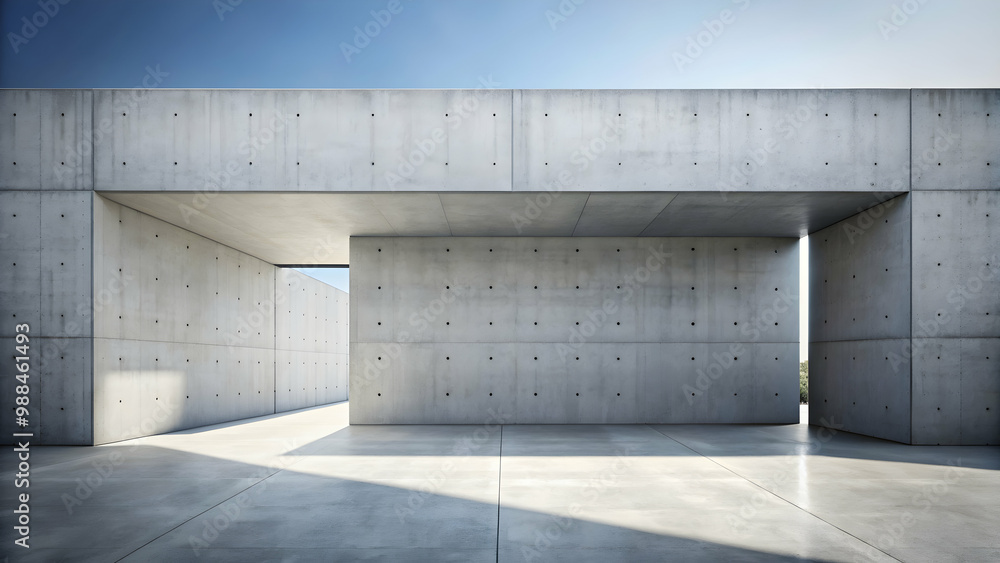 Raw and minimalist concrete structure blending form and function ...