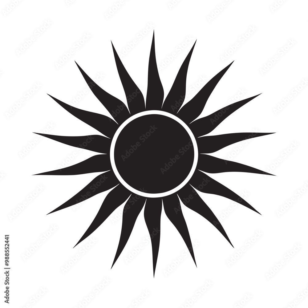 Black Tribal Sun Tattoo Sonnenrad Symbol - Spiral Sun Wheel Ancient ...