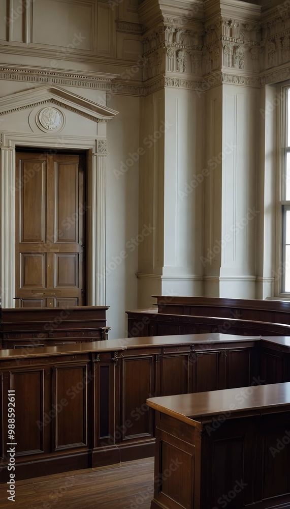 law courthouse courtroom empty interior justice concept interior room ...