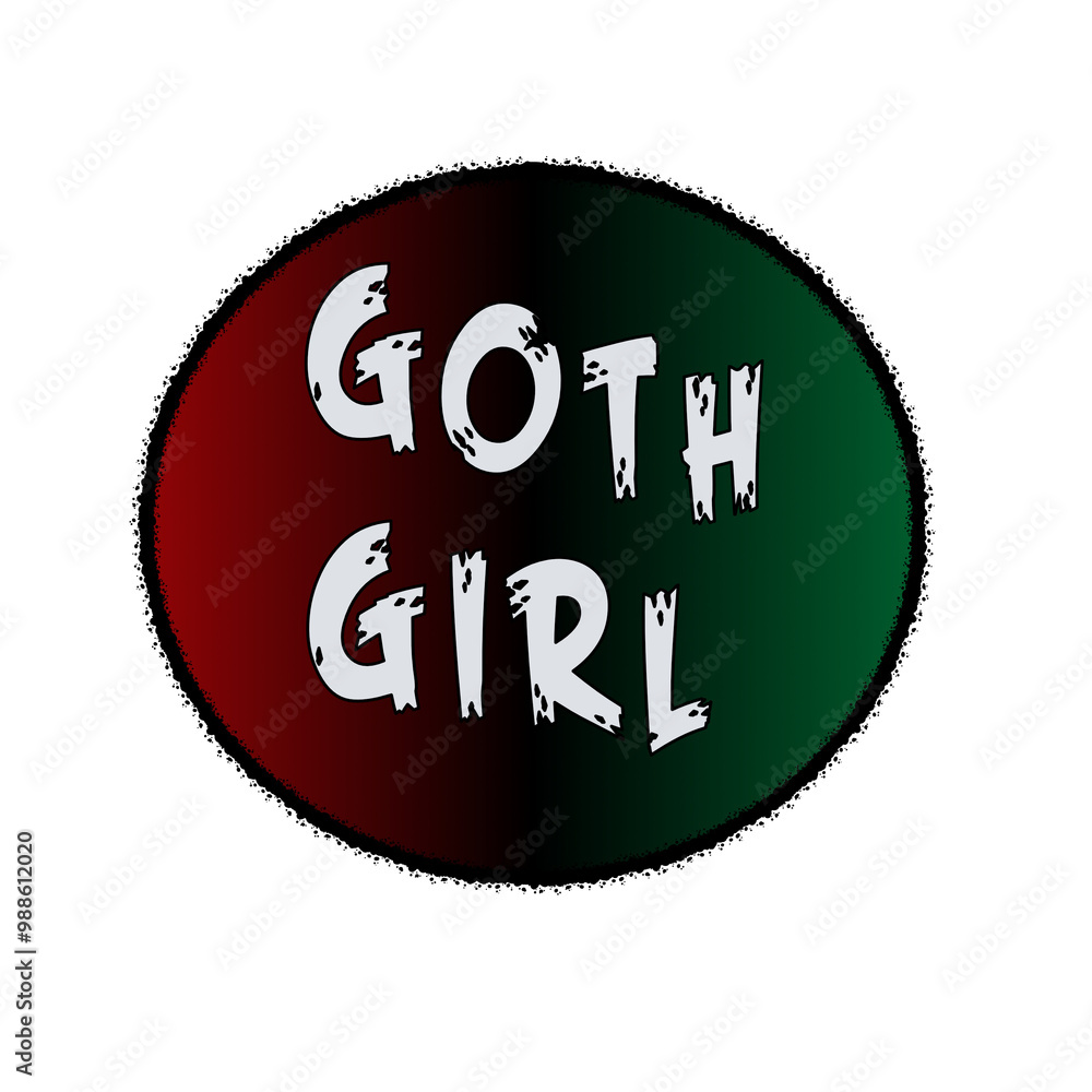 Ilustración de Stock Goth Girl - illustration to denote a young woan ...