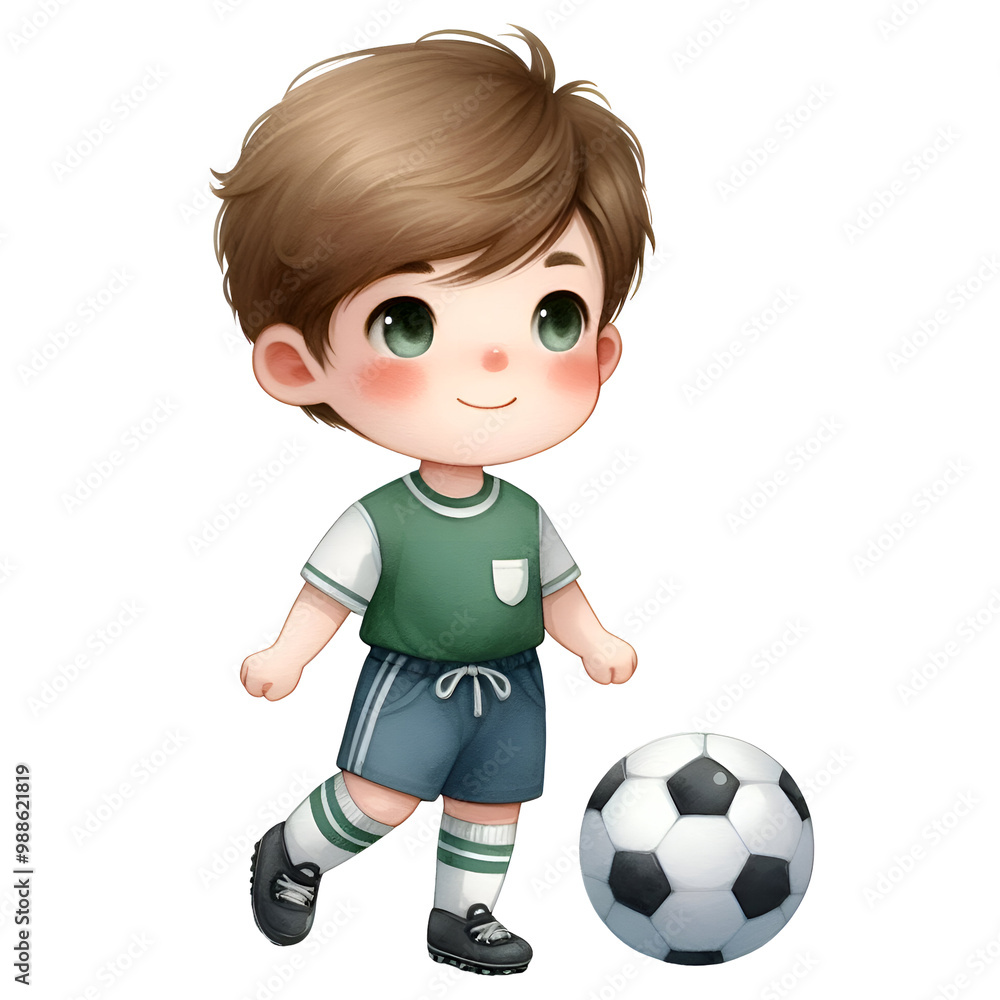 Cute Boys Clipart, Chibi Boy, Children Clipart, Sports Clipart ...