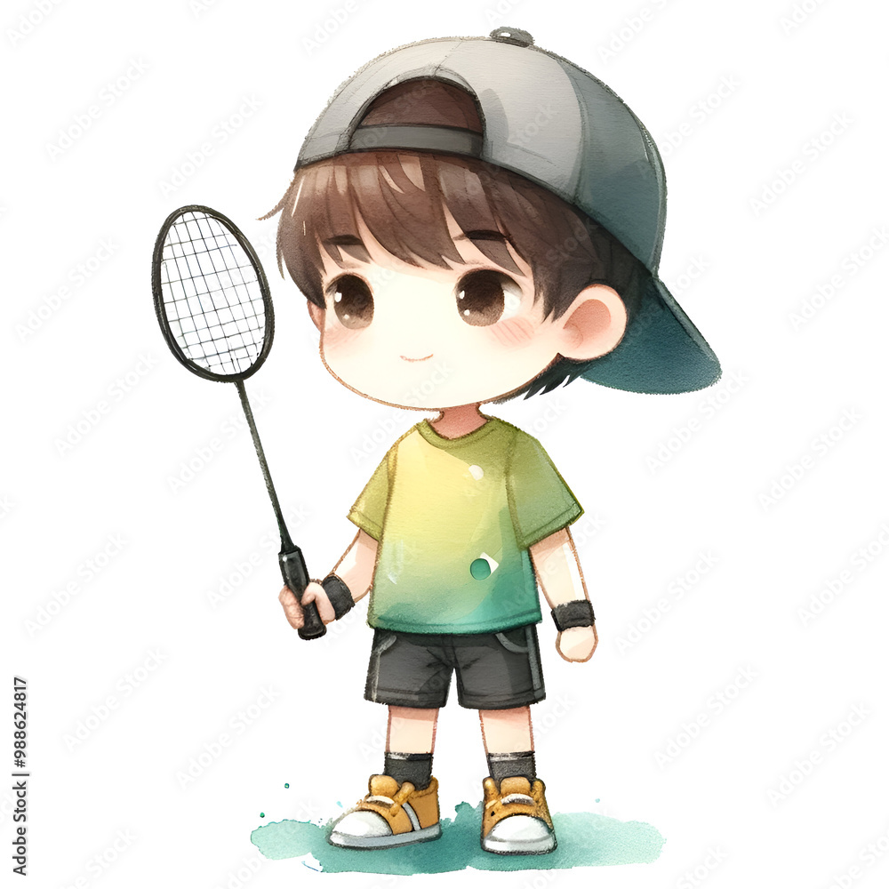 Stock-Illustration „Cute Boys Clipart, Chibi Boy, Children Clipart ...
