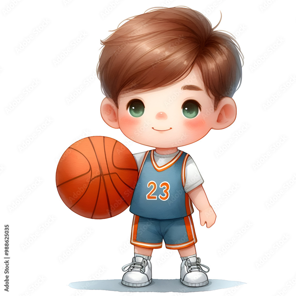 Cute Boys Clipart, Chibi Boy, Children Clipart, Sports Clipart ...