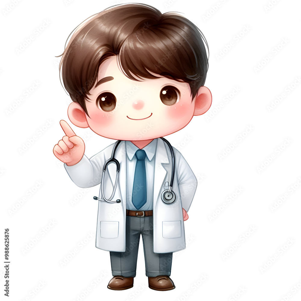 Stock-Illustration „Cute Boys Clipart, Chibi Boy, Children Clipart ...